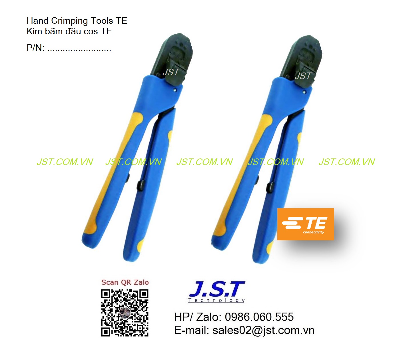Kìm bấm các loại đầu cos TE Connectivity