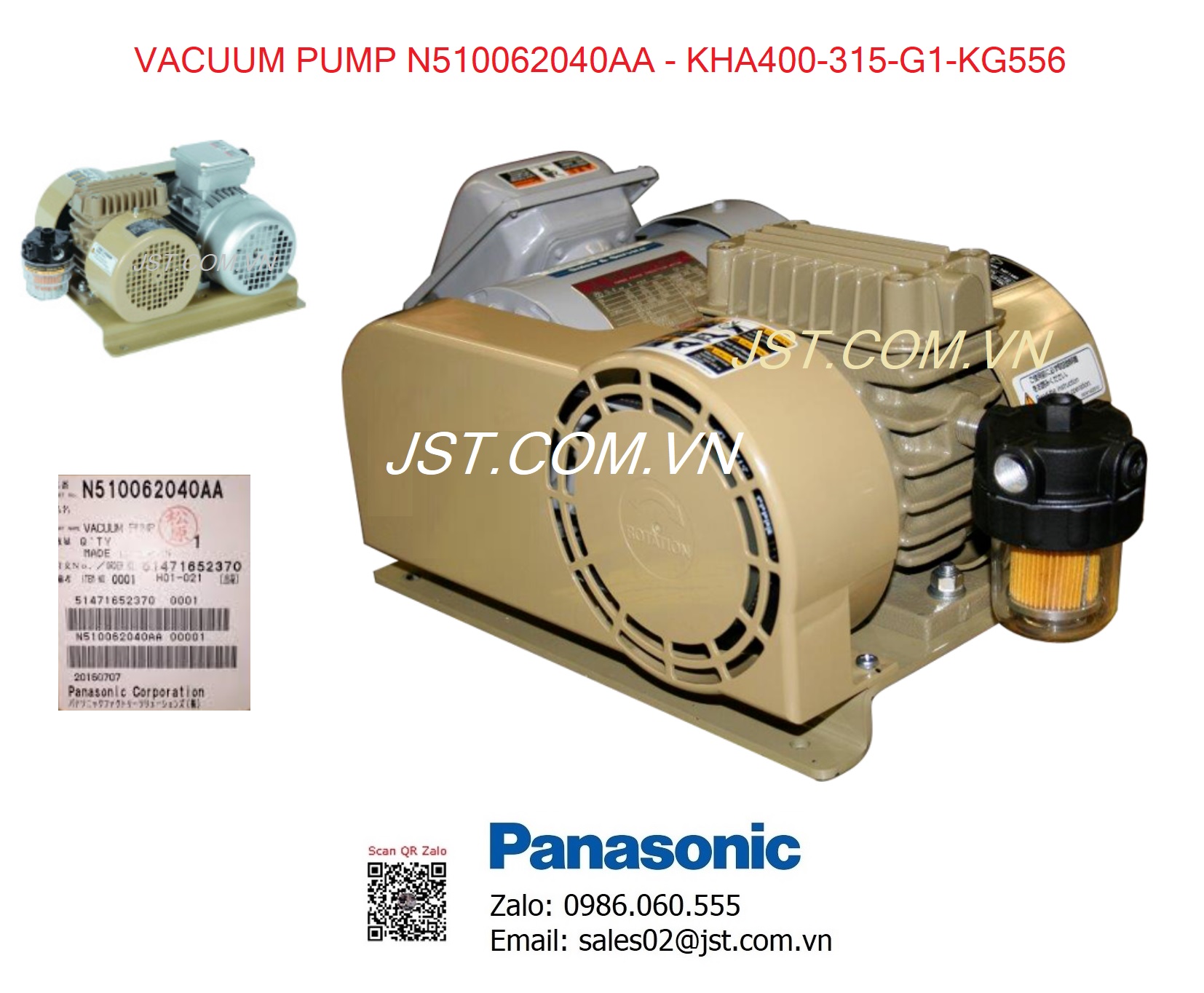 Spare part Bơm chân không CM402, 602, NPM, Orion, Ulvac