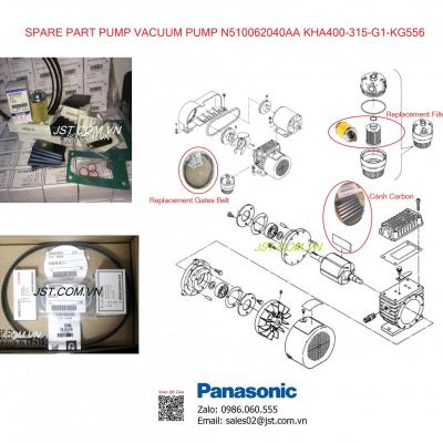 Spare part Bơm chân không CM402, 602, NPM, Orion, Ulvac
